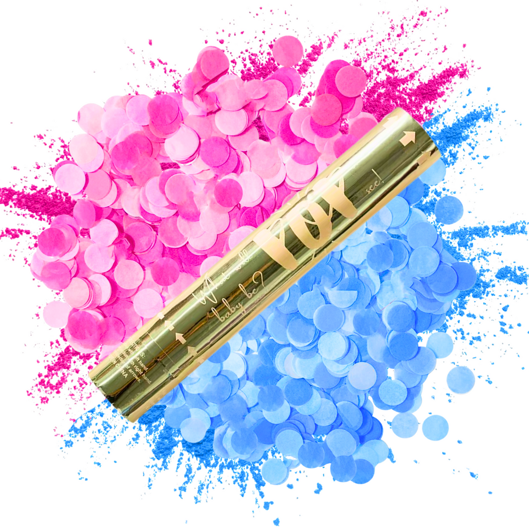 Gender Reveal Cannons 30CM | Confetti & Powder Cannons for Reveals ...