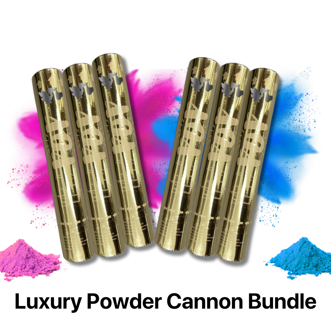 Gender Reveal BIO Luxury Powder Cannon Bundle | Eco-Friendly Reveal Set ...